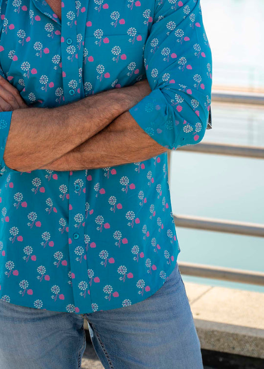 Raspberry Berry Print Shirt | Men's Printed Shirts | Frangipani